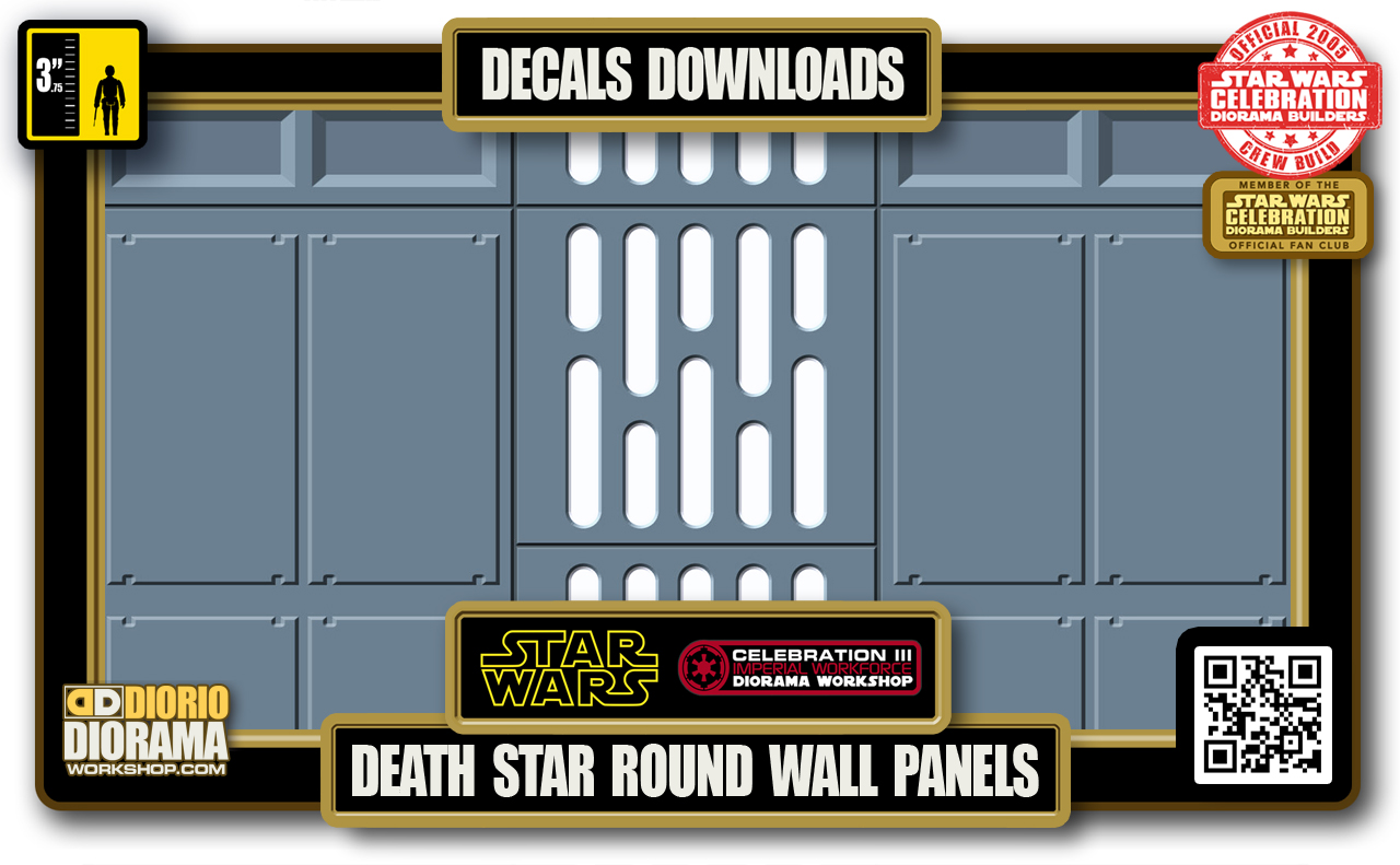 TUTORIALS • DECALS • DEATH STAR • HALLWAY ROUND WALL PANELS – DIORAMA ...