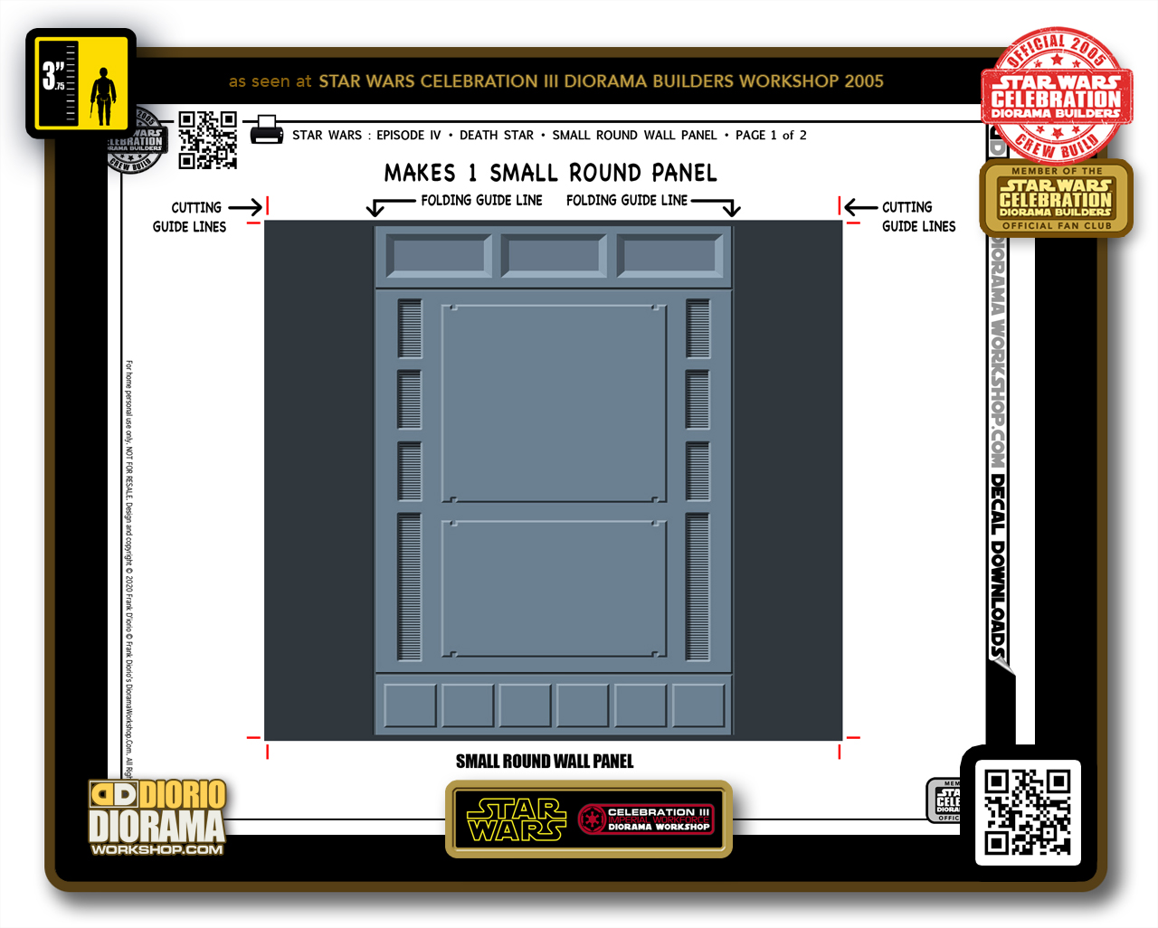 TUTORIALS • DECALS • DEATH STAR • HALLWAY ROUND WALL PANELS – DIORAMA ...