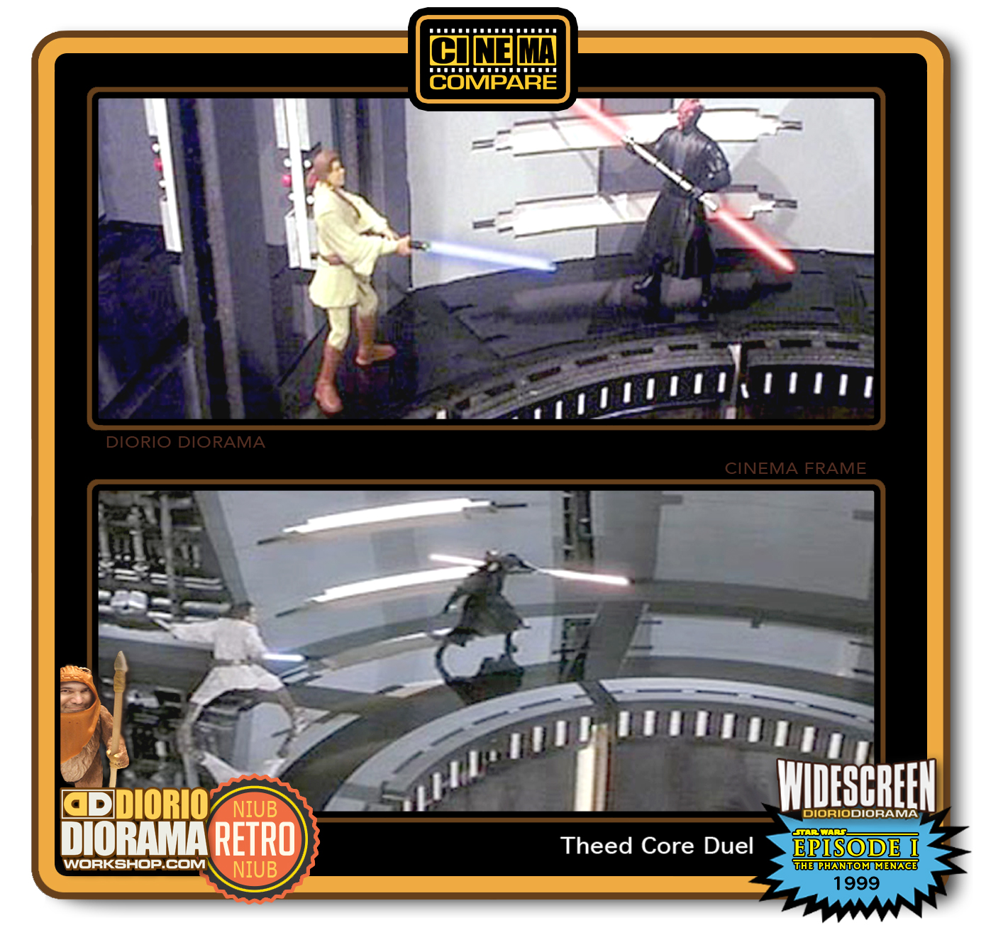 DIORIO DIORAMA • RETRO NIUBNIUB CINEMA COMPARISON • STAR WARS EPISODE I ...