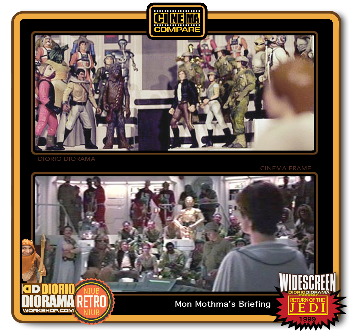 DIORIO DIORAMA • RETRO NIUBNIUB CINEMA COMPARISON • STAR WARS EPISODE ...