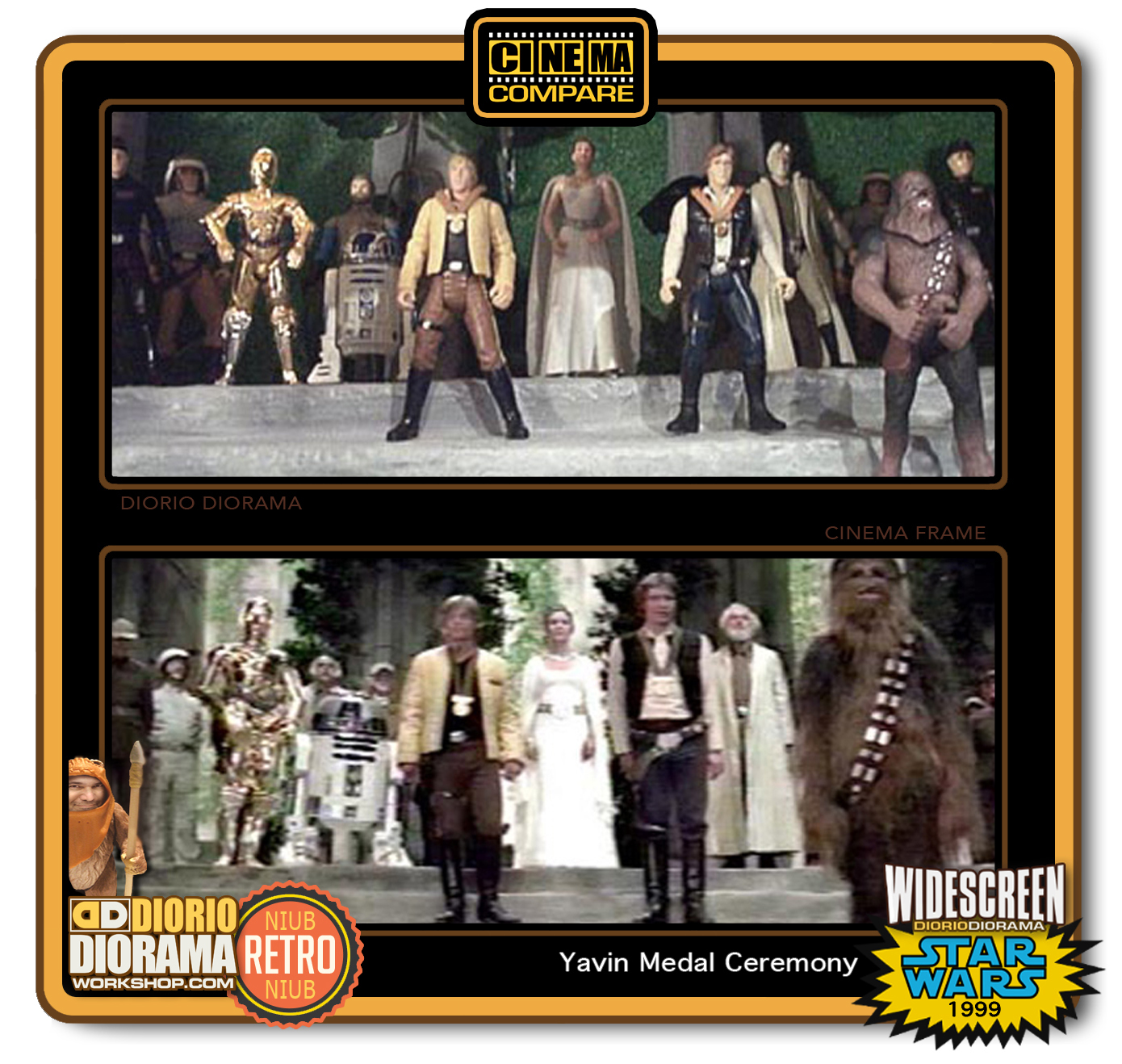 DIORIO DIORAMA • RETRO NIUBNIUB CINEMA COMPARISON • STAR WARS EPISODE ...