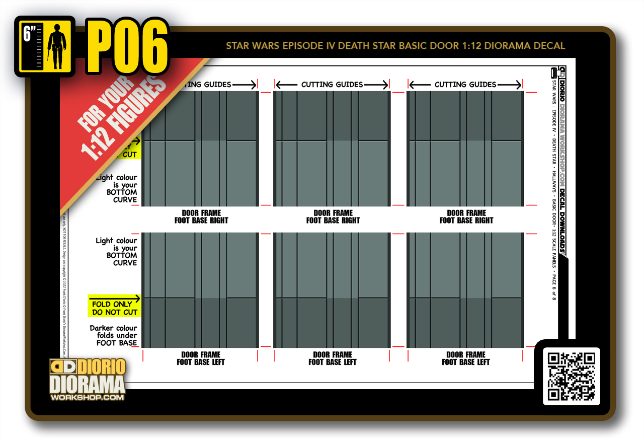 TUTORIALS • DECALS • DEATH STAR HALLWAY BASIC DOOR • 1:12 SCALE FOR 6 INCH FIGURES – DIORAMA ...