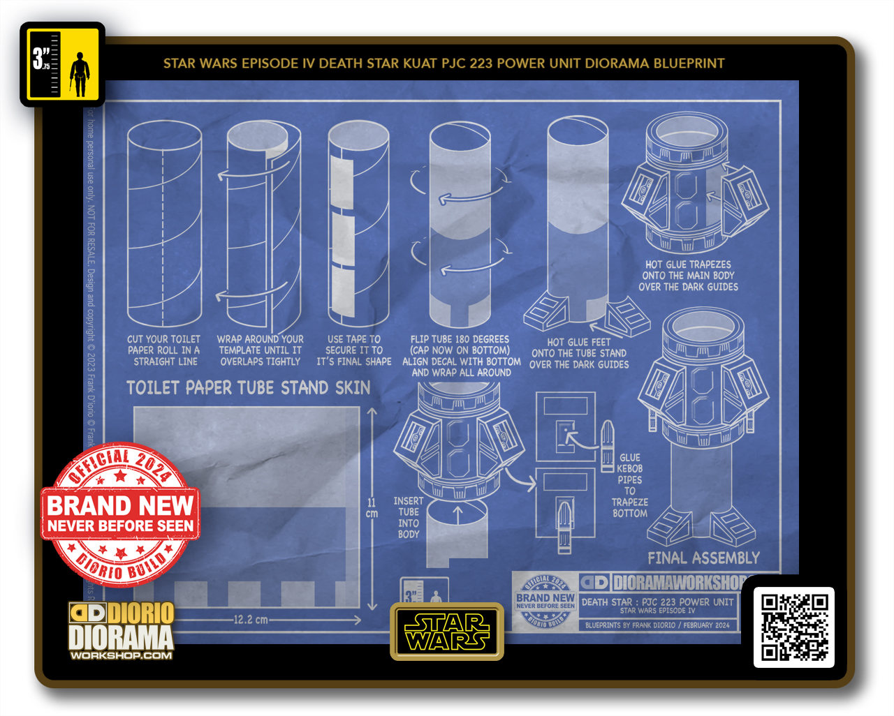 TUTORIALS • BLUEPRINTS • DEATH STAR KUAT PJC 223 • POWER UNIT – DIORAMA WORKSHOP.COM